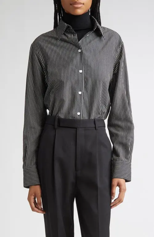 Proenza Schouler Lynsey Stripe Button-up Shirt - Black/white