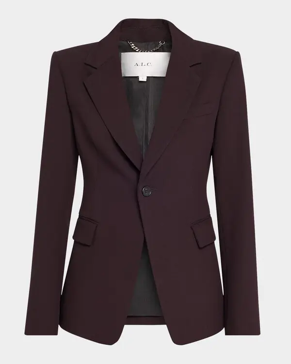 A.L.C. Elza Single-breasted Jacket - Deep Plum