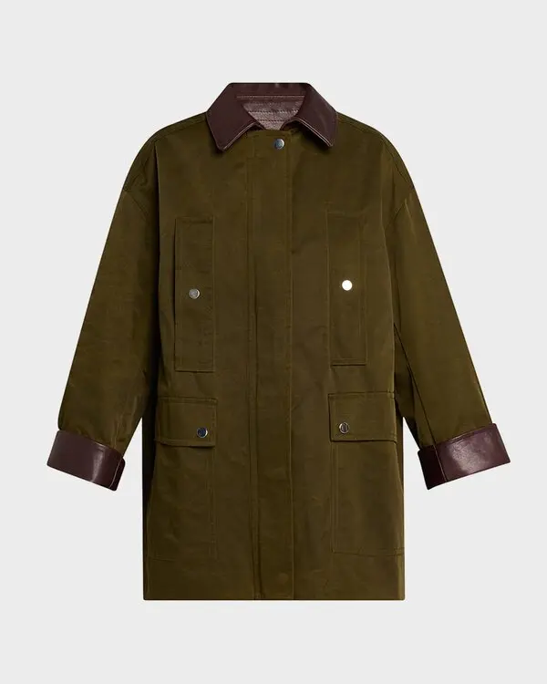 A.L.C. Theo Oversized Barn Jacket - Dkgrn