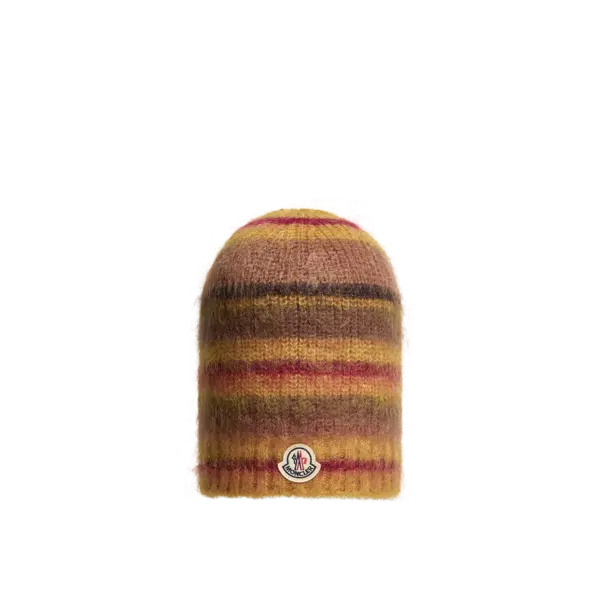 Moncler Striped Mohair Beanie