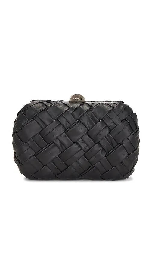 OLGA BERG Haven Woven Clutch - Black
