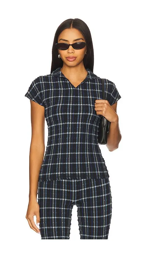 PEACHY DEN Cindy Polo Top