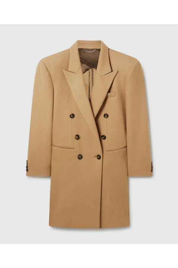 Stella McCartney Double-breasted Mid-length Coat - Brown