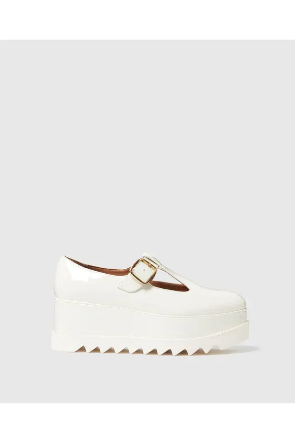 Stella McCartney Elyse T-bar Platform Mary Janes - Red