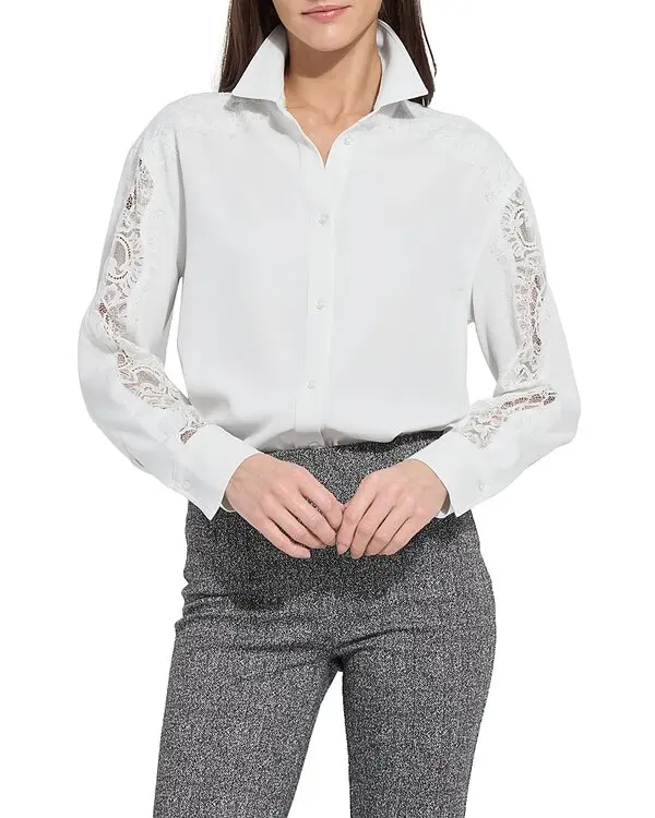 Lyssé Natasha Lace Trimmed Shirt