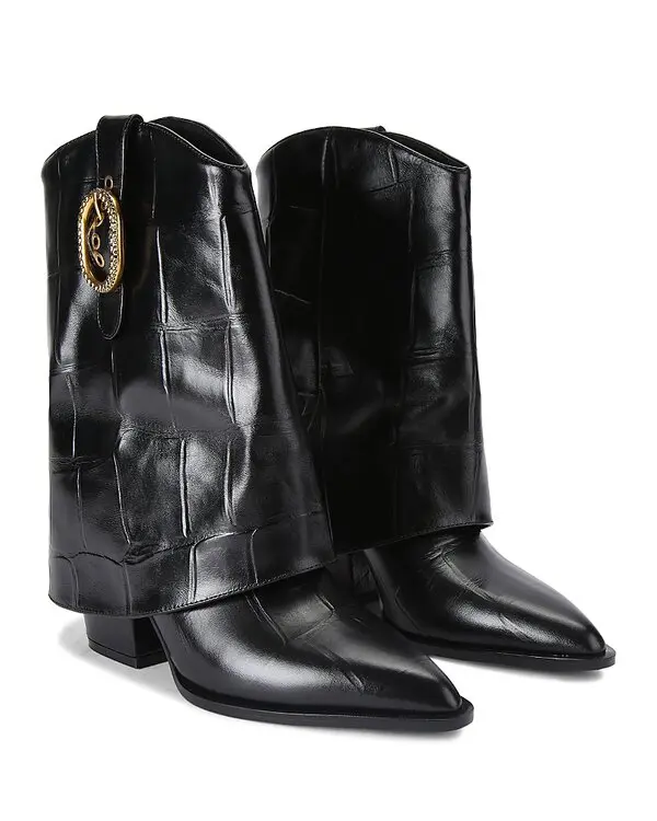 Kurt Geiger Fold Over Ankle Boots
