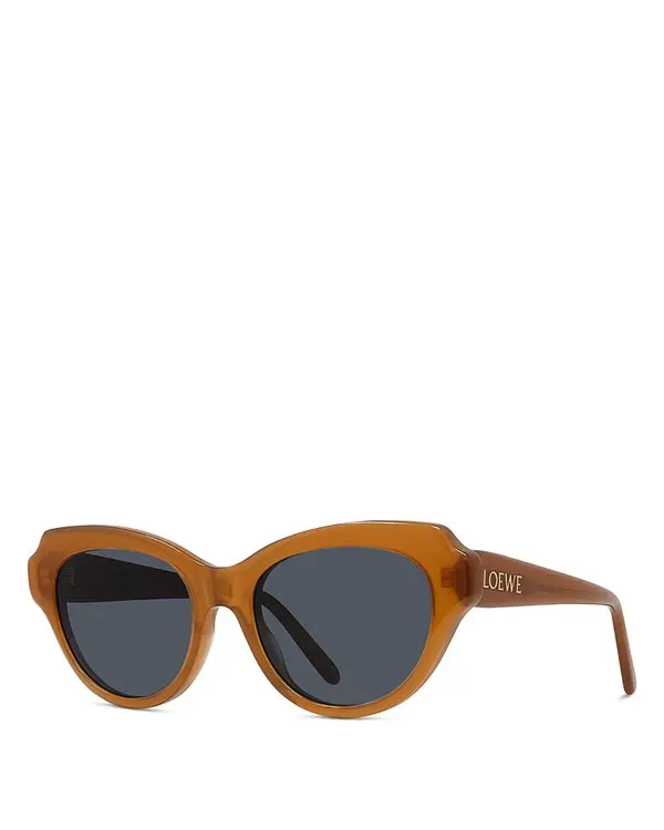 Loewe Slim Geometric Sunglasses - Caramel/solid Blue