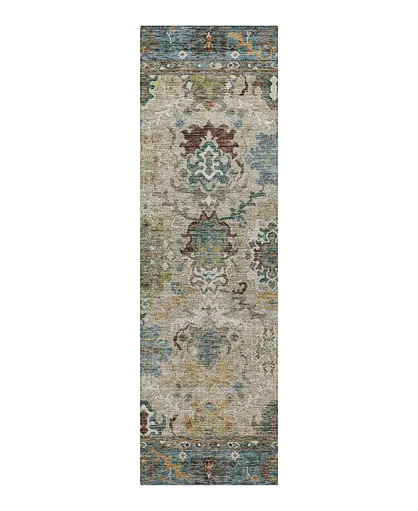 DALYN RUG COMPANY Silk Road Sr5 Runner Area Rug, 2'3x7'6 - Aqua/ivory