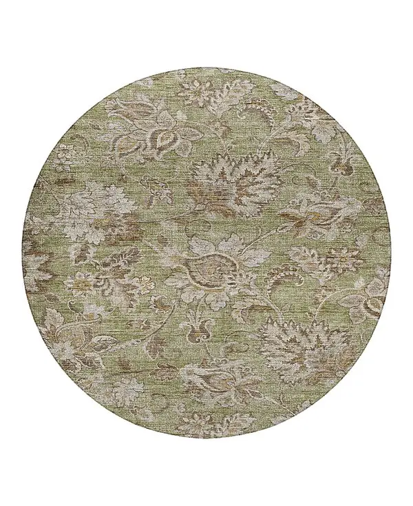 DALYN RUG COMPANY Silk Road Sr2 Round Area Rug, 8'0x8'0 - Moss