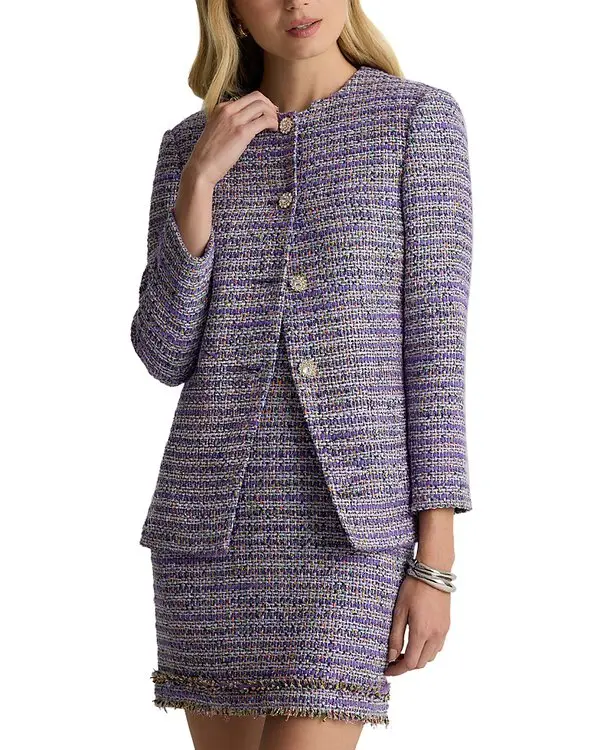 St. John Textured Tweed Jacket