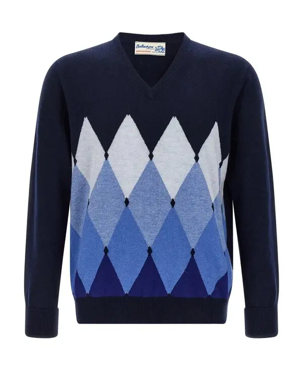 BALLANTYNE Cashmere Sweater - Blunavybluetl.bluheavl.blu