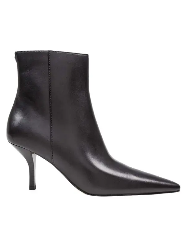 Michael Kors Leather Ankle Boots - Black