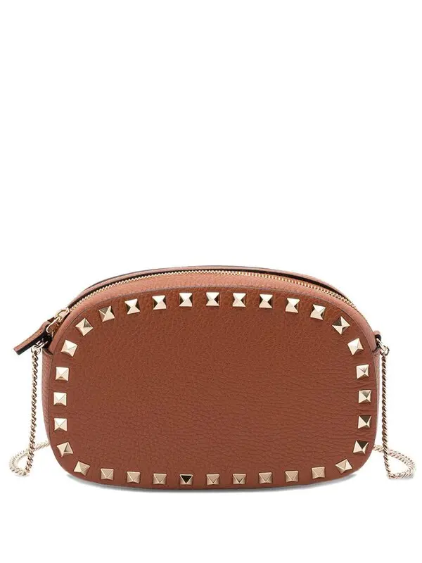 Valentino Garavani Rockstud Leather Mini Bag - Brown - 25