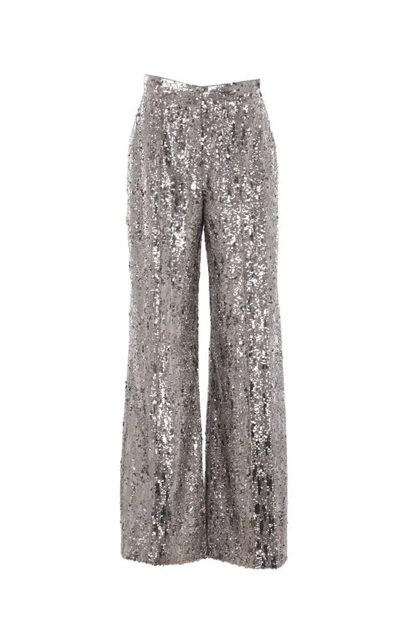 Elie Saab Wide-leg Trousers - Silver