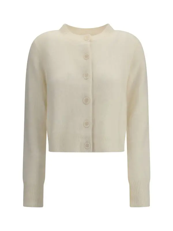 LISA YANG Azalea Cashmere Knit Cardigan - White