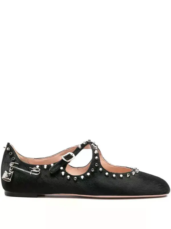 Bally Leather Ballet Flats - Black