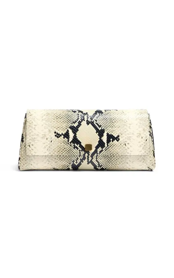Khaite Audrey Croc Effect Leather Clutch - Python