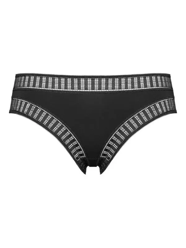 ERES Gabby Graphic-lace Briefs - Black