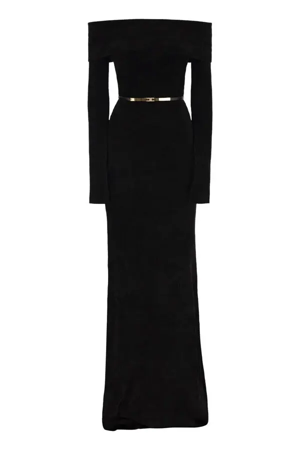 Elisabetta Franchi Chenille Gown With Belt