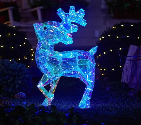 KRINGLE EXPRESS As Is In/outdoor Holographic Figure W/remote