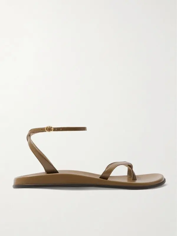 THE ROW Hugh Leather Sandals - Brown