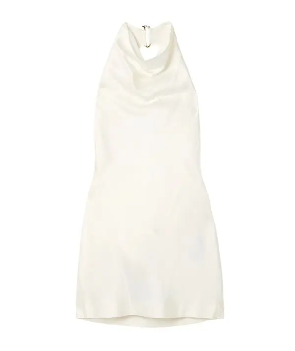 Stella McCartney Draped Satin Halterneck Top - Cream