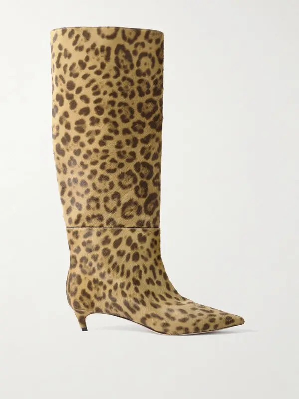 JIMMY CHOO Maxima 35 Leopard-print Knee Boots - Animal Print