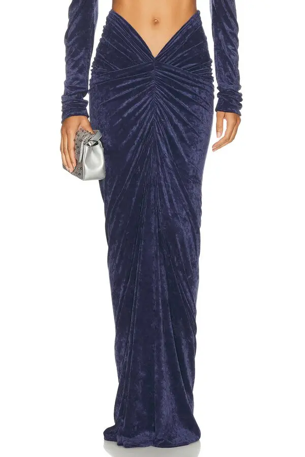 Atlein Ruched Long Skirt