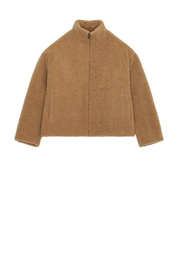 DARKPARK Devin Faux Shearling Dropped Shoulder Jacket