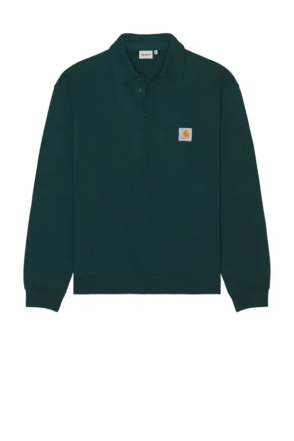 Carhartt Work In Progress Polo Sweatshirt - Dark Fir