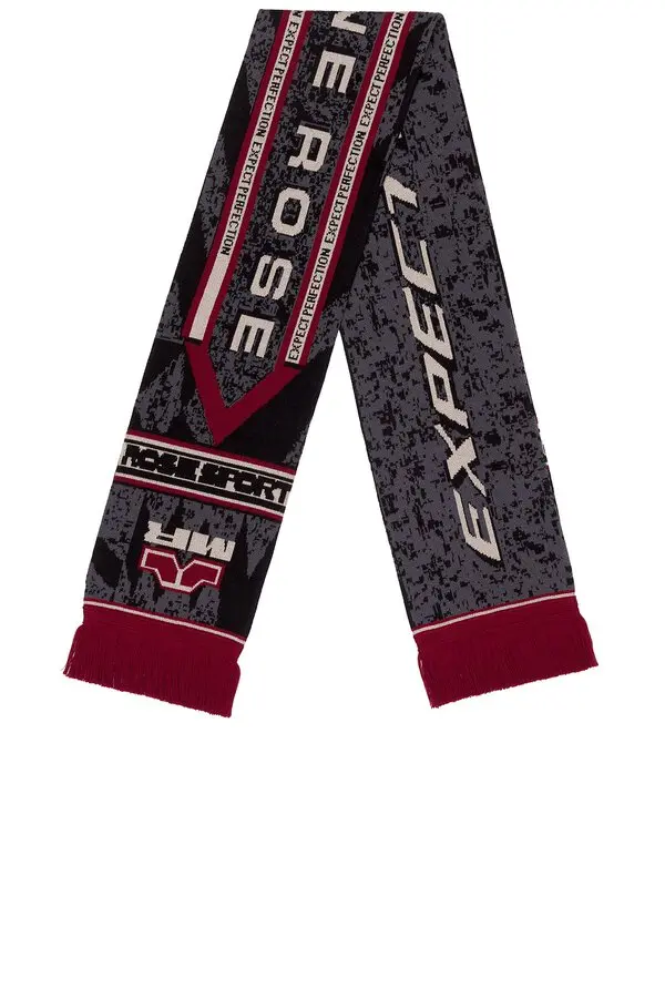 Martine Rose Reversible Scarf In Grey,burgundy