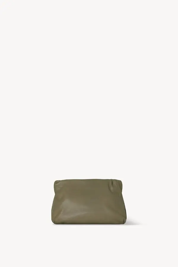 THE ROW Bourse Leather Clutch - Sage