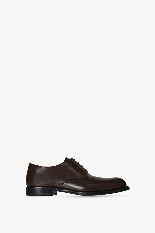 THE ROW Novus Derby Shoe - Dark Brown