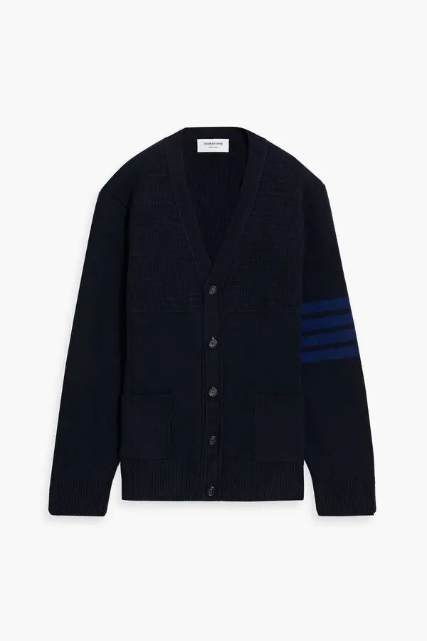 Thom Browne Striped Wool And Cashmere-blend Cardigan