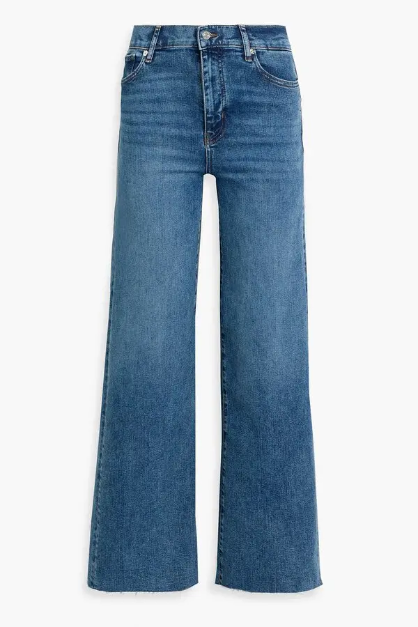 FRAME Le Slim Palazzo High-rise Wide-leg Jeans - Mid Denim