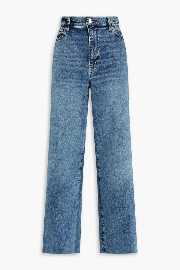 FRAME Le Slim Palazzo High-rise Wide-leg Jeans - Mid Denim