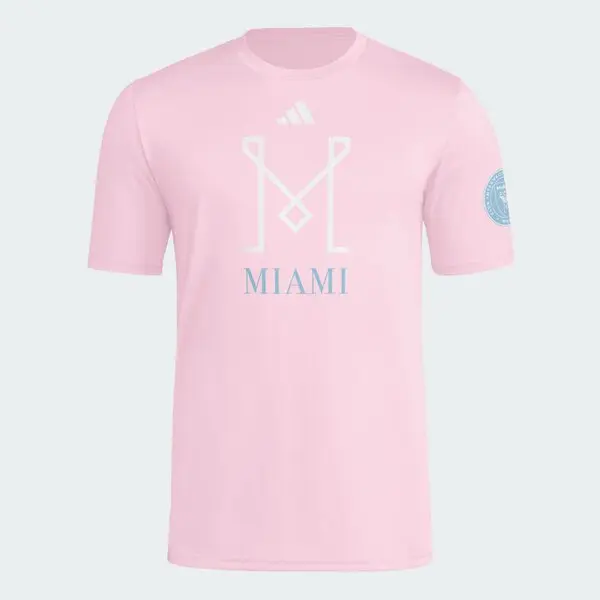 Adidas Inter Miami Cf Short Sleeve Pre-game Tee True Pink