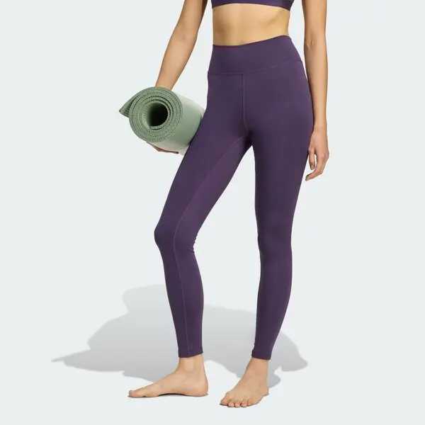 Adidas All Me Essentials Full-length Leggings Aurora Plum - Aurora Plum / Aurora Plum
