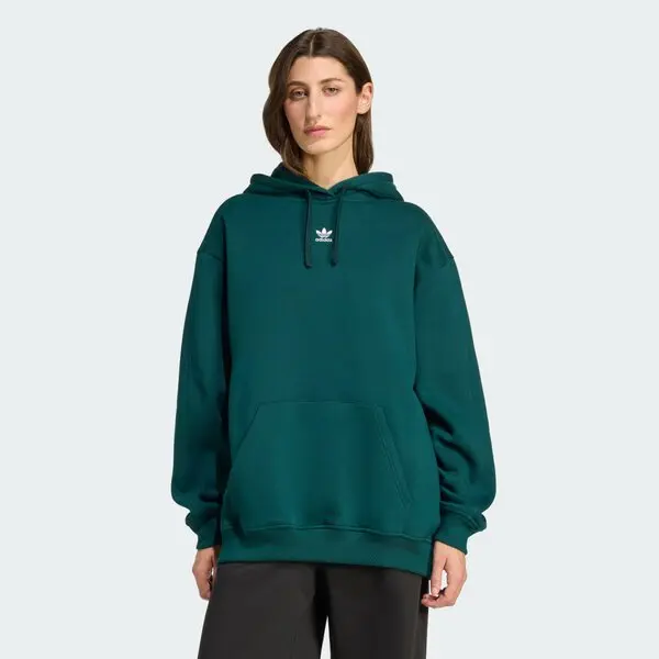 Adidas Essentials Oversized Fleece Hoodie - Aurora Ivy
