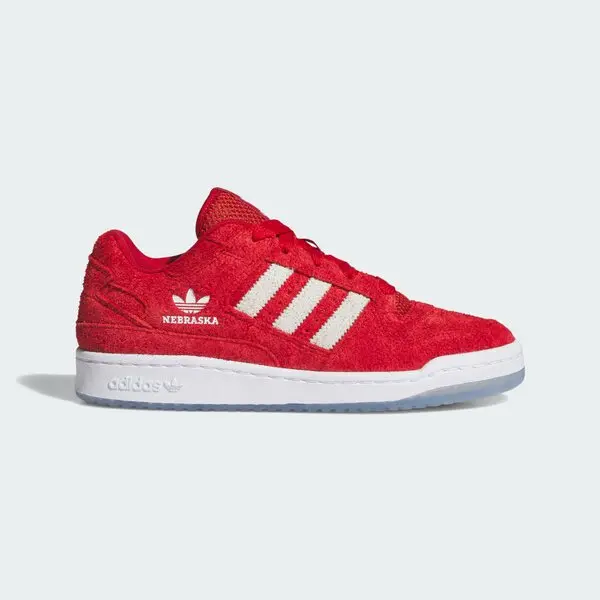 Adidas Nebraska Cornhuskers Forum Low Cl Sneakers - Team Power Red 2 / Cloud White / Team Power Red 2