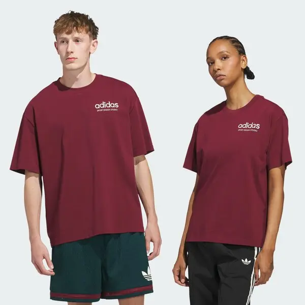 Adidas Sport Design Gfx Tee - Shadow Red
