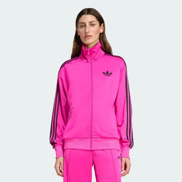 Adidas Adicolor Classic Firebird Loose Track Top - Semi Lucid Fuchsia / Black