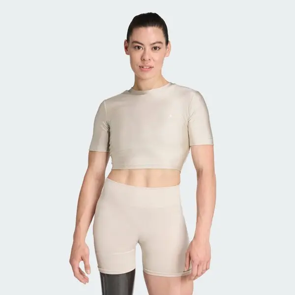 Adidas Workout Essentials Tee Shine - Beige