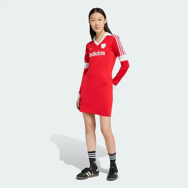 Adidas Graphic Soccer Jersey Dress - Better Scarlet | Editorialist