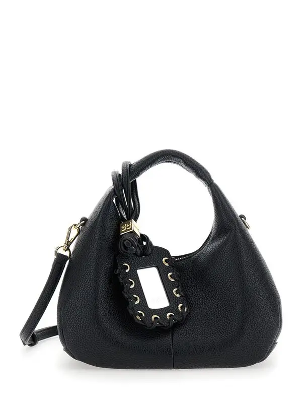 GANNI Handbag With Removable Shoulder Strap And Logo Pendant