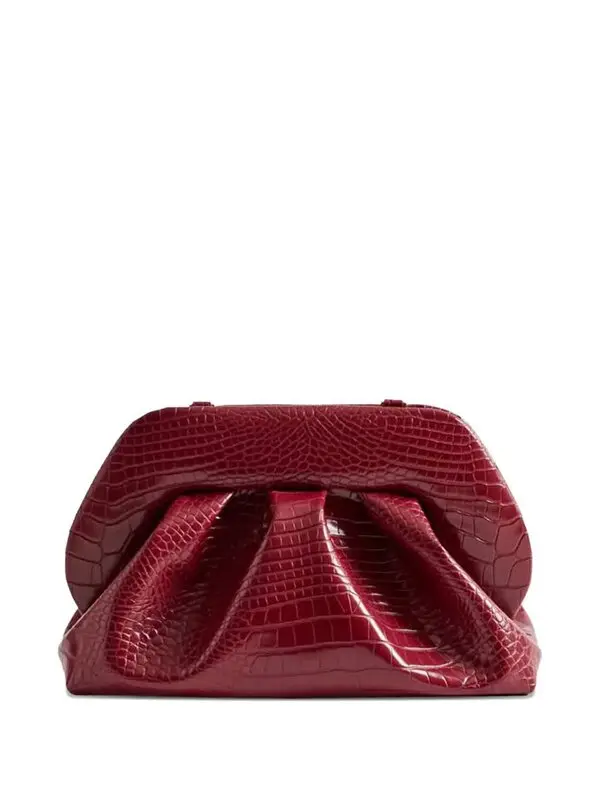 THEMOIRE Tia Crocodile-effect Clutch - Multicolor