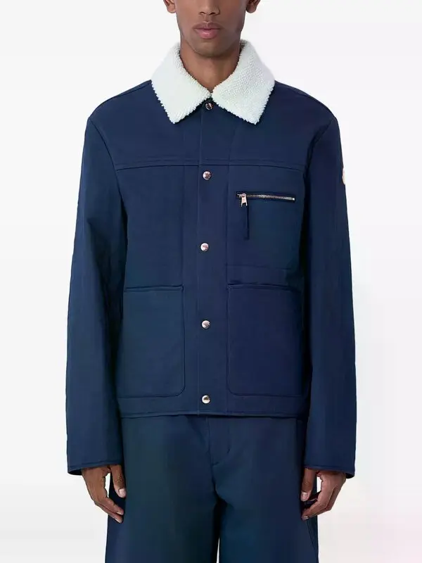 Moncler Logo-patch Shearling-collar Jacket