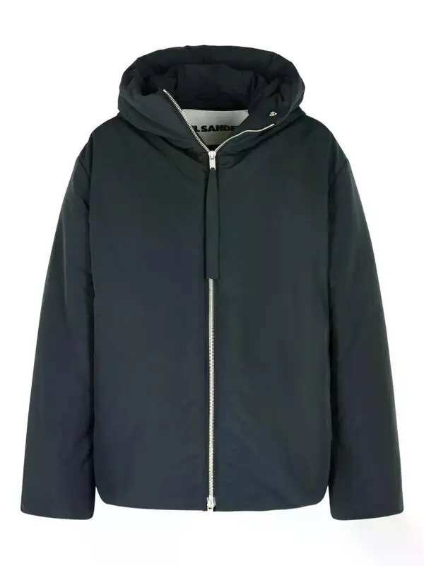 JIL SANDER Fixed-hood Puffer Jacket - Black