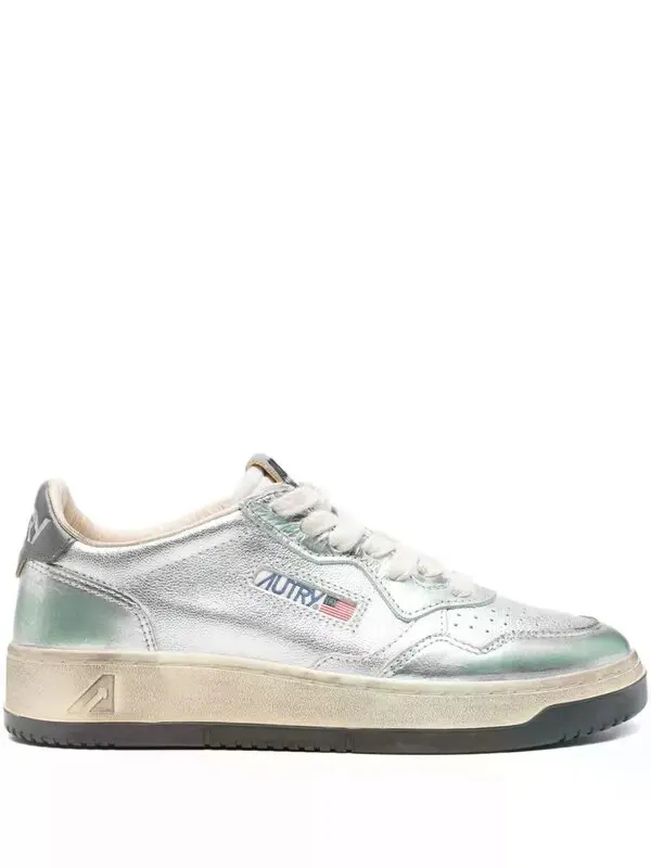 AUTRY Panelled Low Top Sneakers - Silver