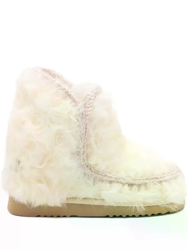 Mou Knitted-trim Sheepskin Boots